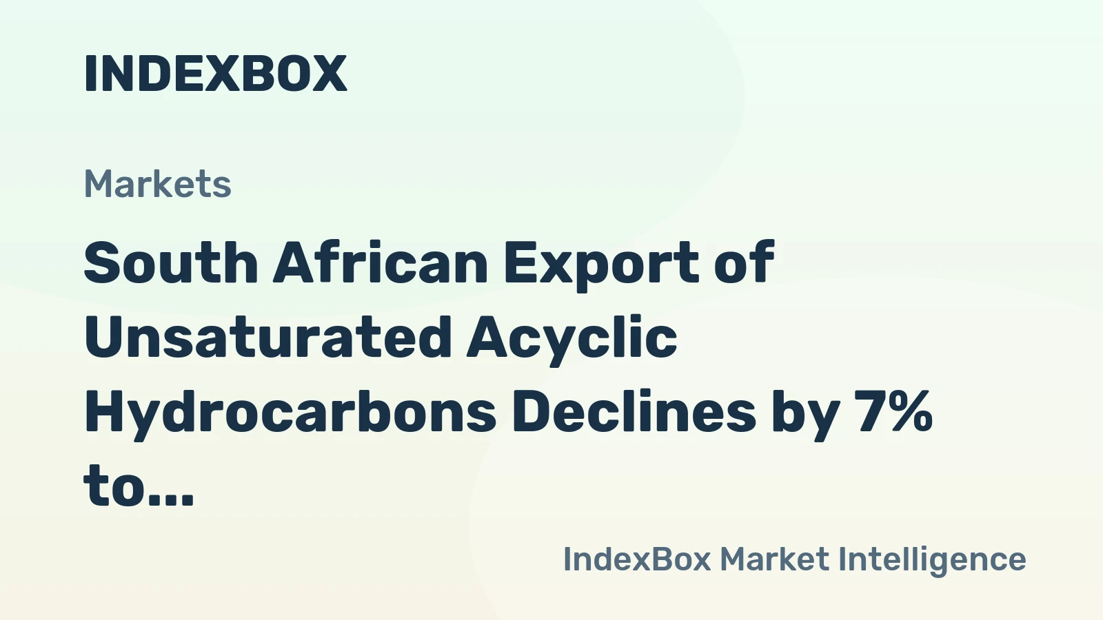 South African Export of Unsaturated Acyclic Hydrocarbons Declines by 7% to $415M in 2023
