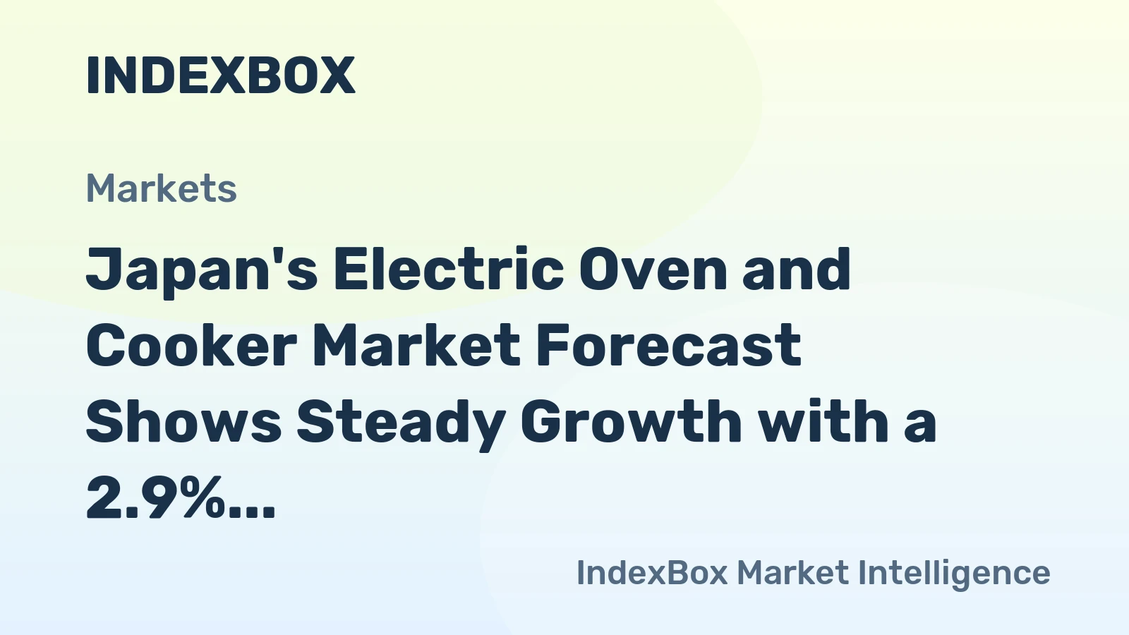 Japan's Electric Oven and Cooker Market Forecast Shows Steady Growth with a 2.9% CAGR in Value