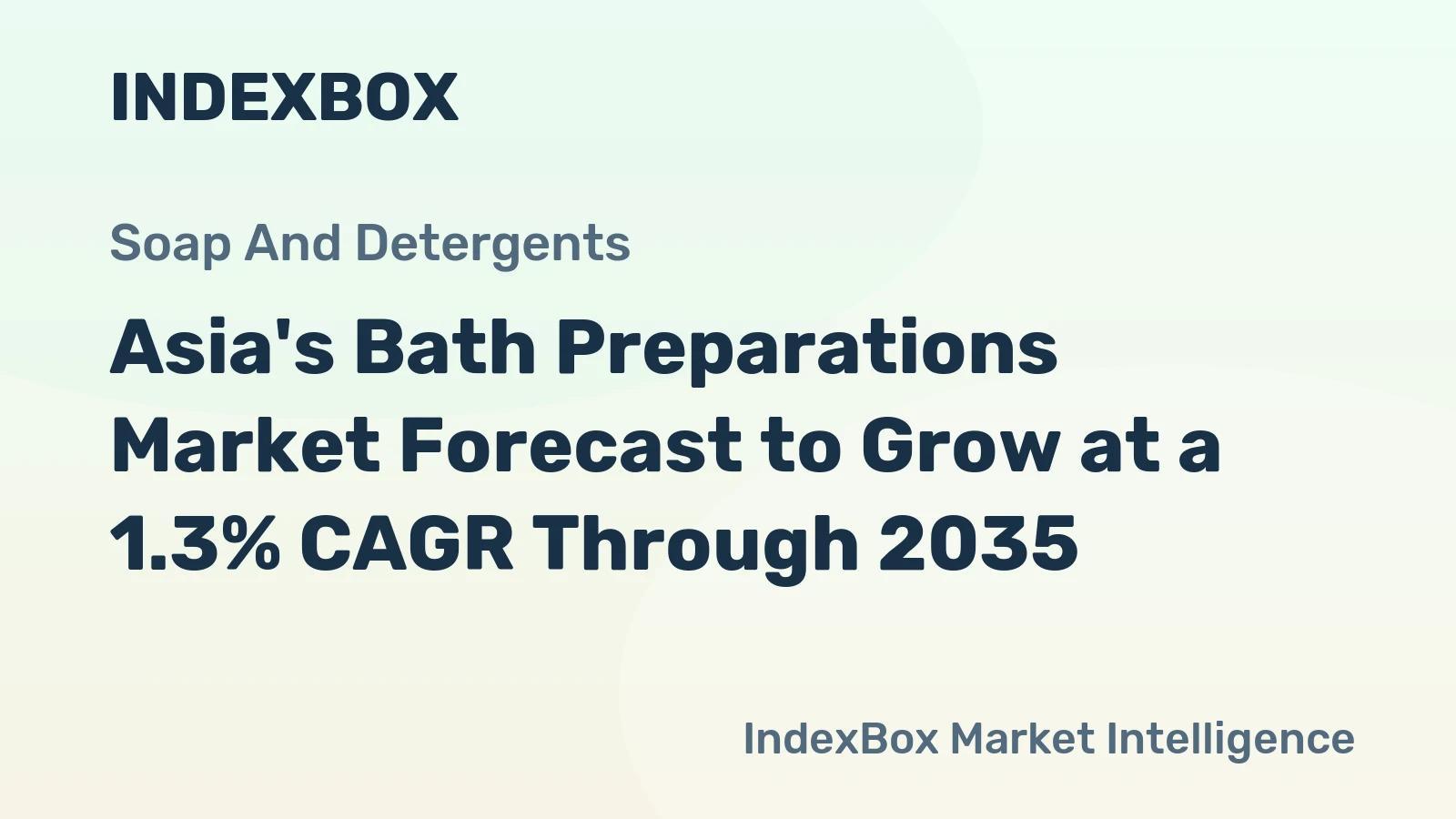 Asia's Bath Preparations Market Forecast to Grow at a 1.3% CAGR Through 2035