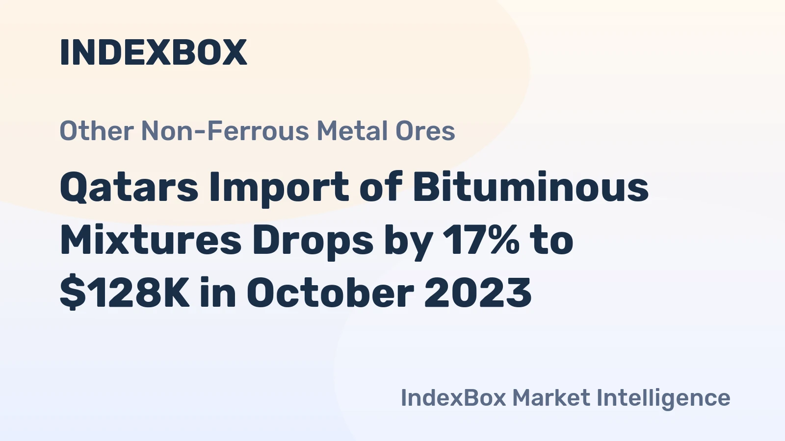 Qatars Import of Bituminous Mixtures Drops by 17% to $128K in October 2023