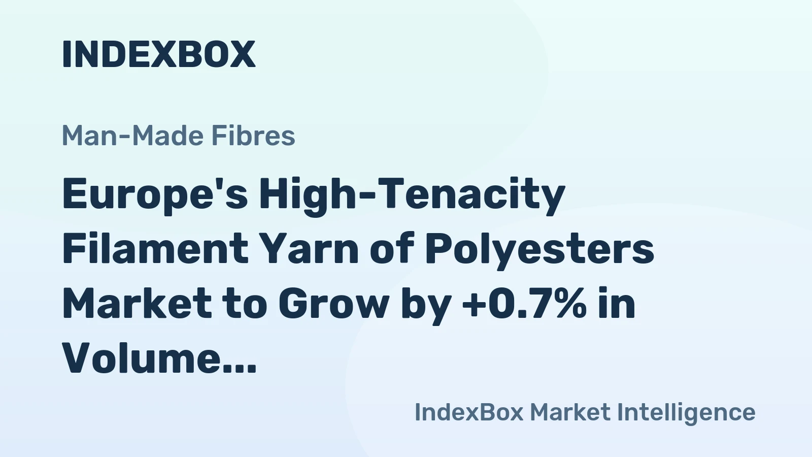 Europe's High-Tenacity Filament Yarn of Polyesters Market to Grow by +0.7% in Volume and +0.9% in Value by 2035