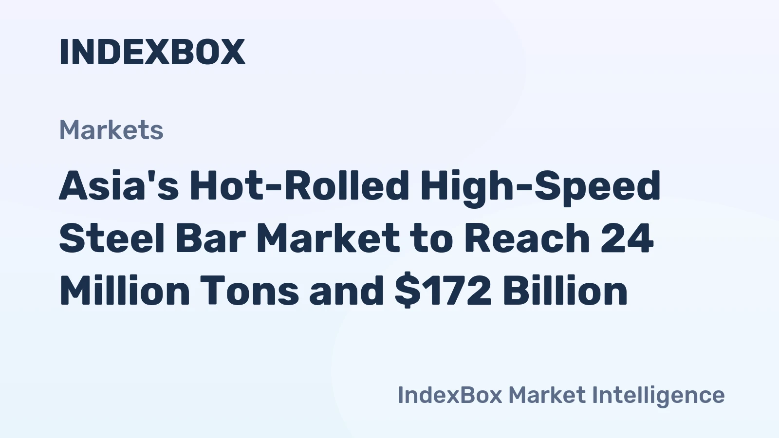 Asia's Hot-Rolled High-Speed Steel Bar Market to Reach 24 Million Tons and $172 Billion