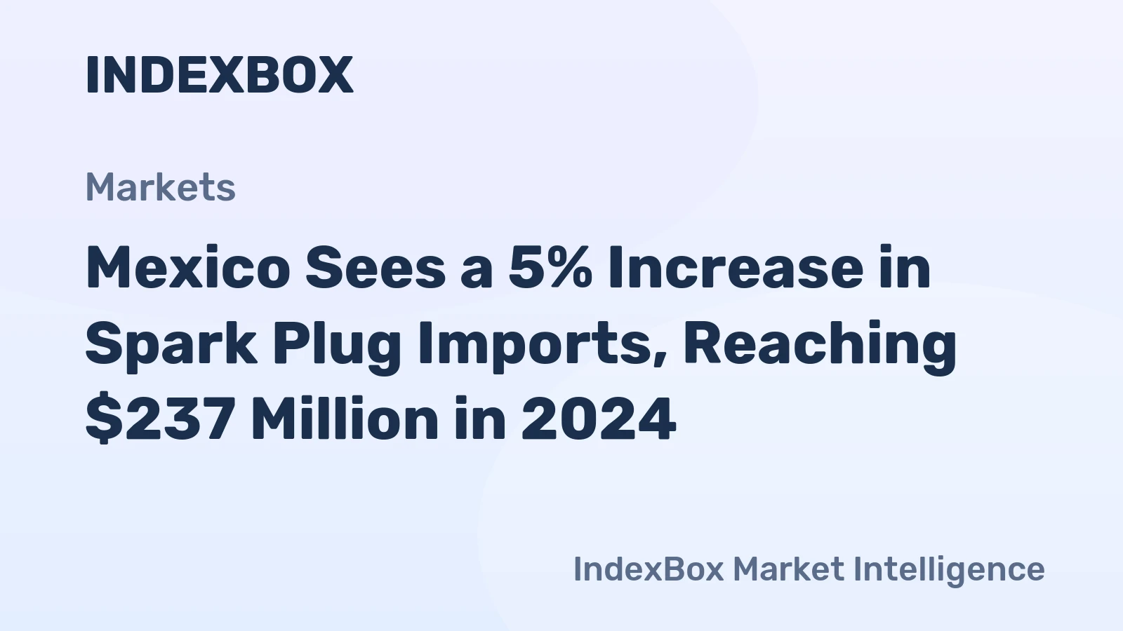 Mexico Sees a 5% Increase in Spark Plug Imports, Reaching $237 Million in 2024