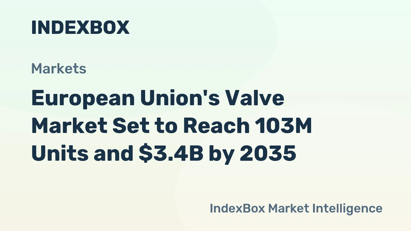 European Union's Valve Market Set to Reach 103M Units and $3.4B by 2035