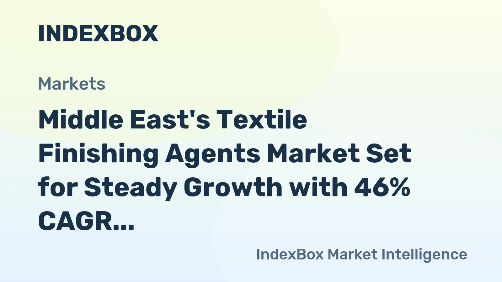 Middle East's Textile Finishing Agents Market Set for Steady Growth with 46% CAGR in Value Through 2035