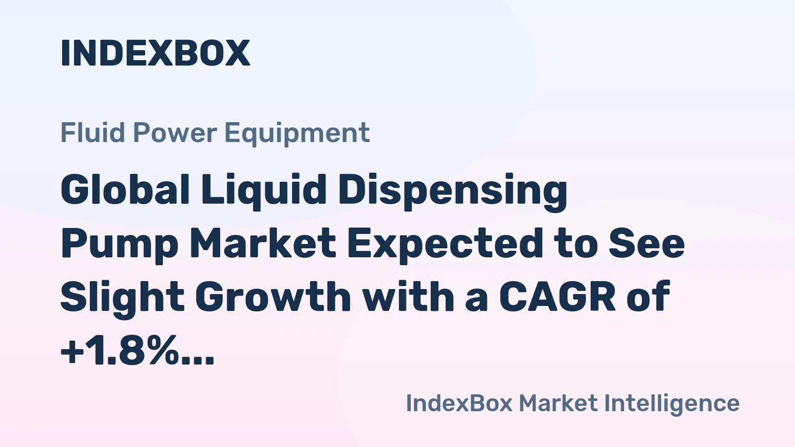 Global Liquid Dispensing Pump Market Expected to See Slight Growth with a CAGR of +1.8% from 2024 to 2035