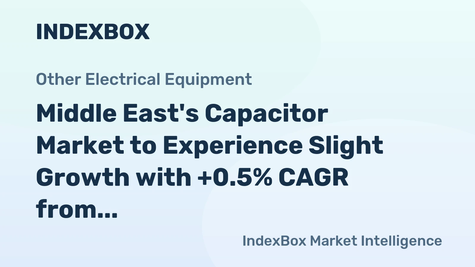 Middle East's Capacitor Market to Experience Slight Growth with +0.5% CAGR from 2024-2035