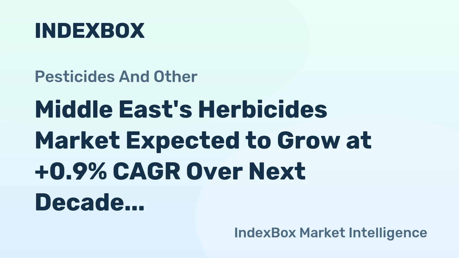 Middle East's Herbicides Market Expected to Grow at +0.9% CAGR Over Next Decade