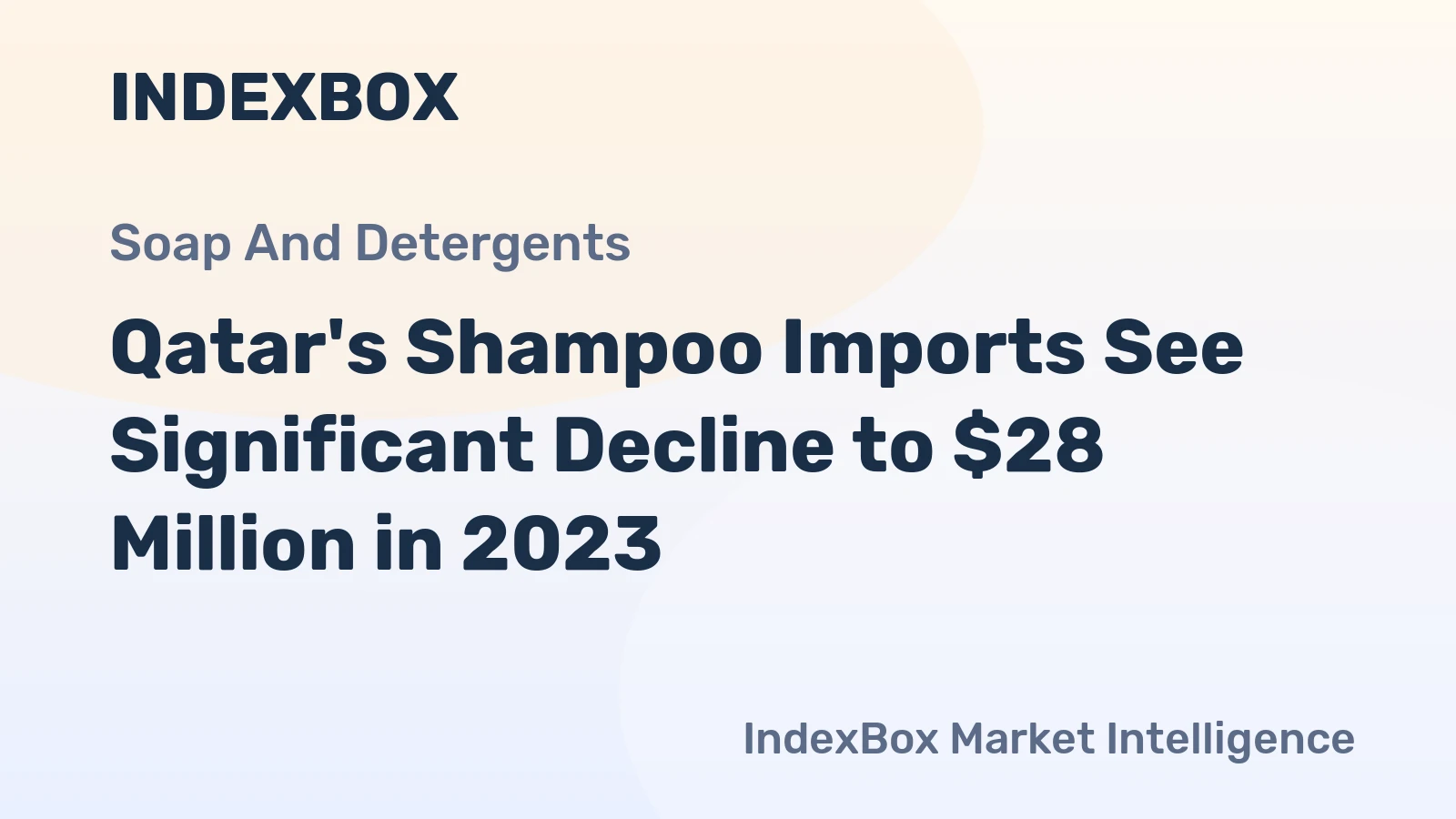 Qatar's Shampoo Imports See Significant Decline to $28 Million in 2023