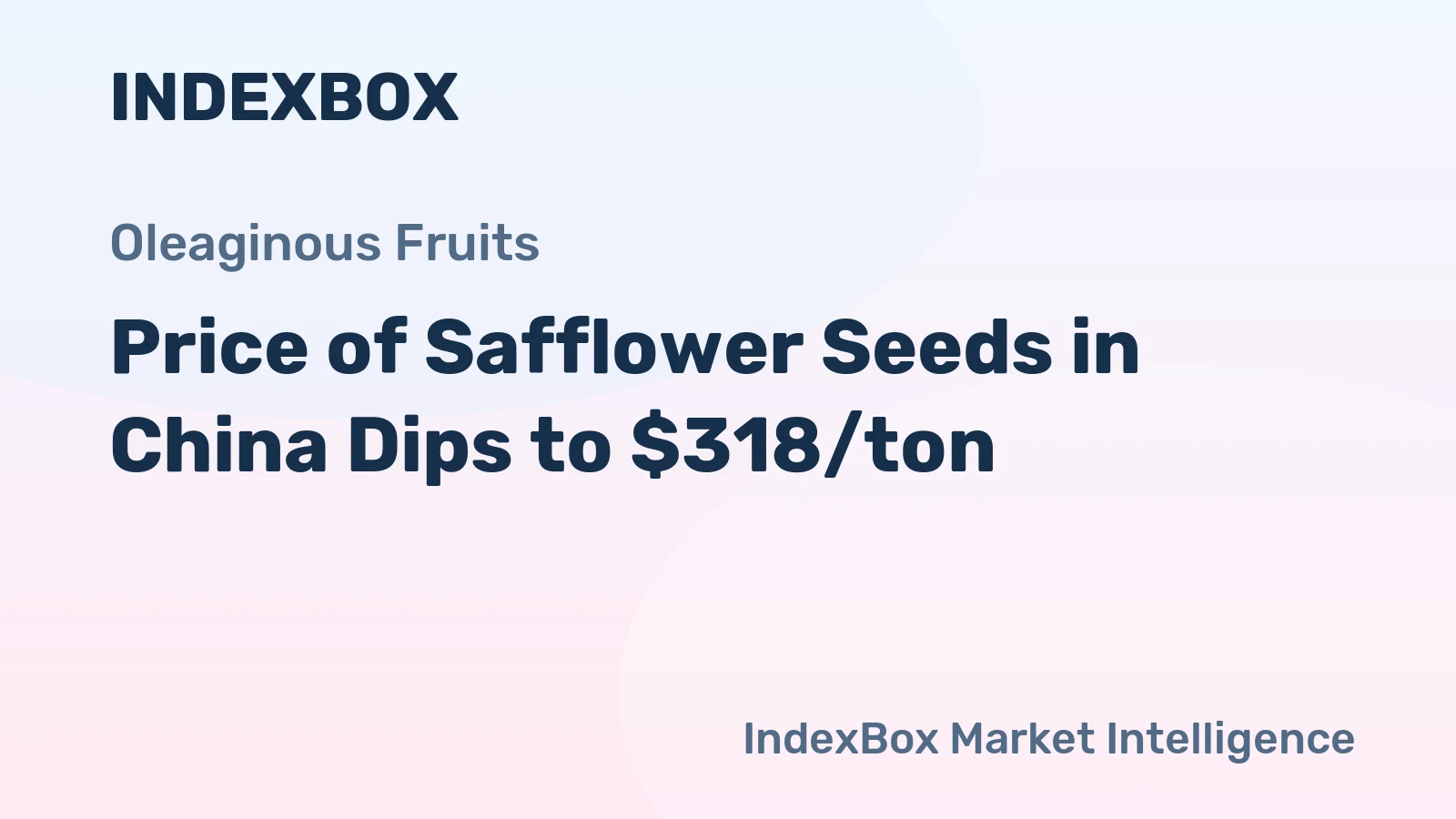 Price of Safflower Seeds in China Dips to $318/ton