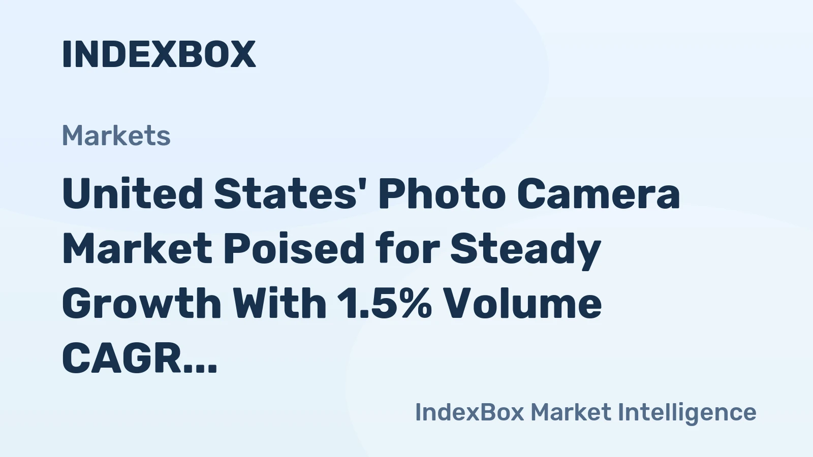 United States' Photo Camera Market Poised for Steady Growth With 1.5% Volume CAGR Through 2035
