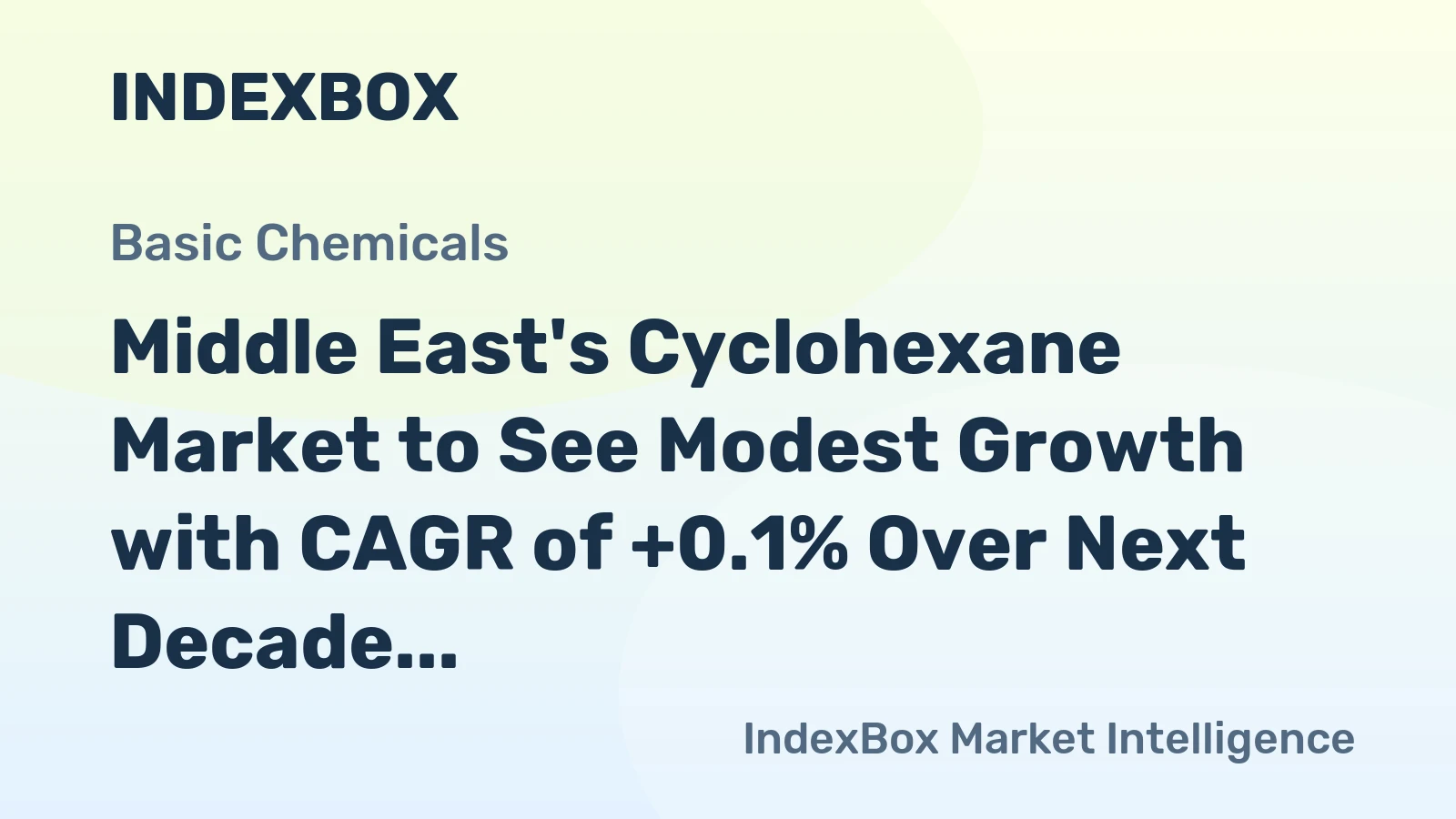 Middle East's Cyclohexane Market to See Modest Growth with CAGR of +0.1% Over Next Decade