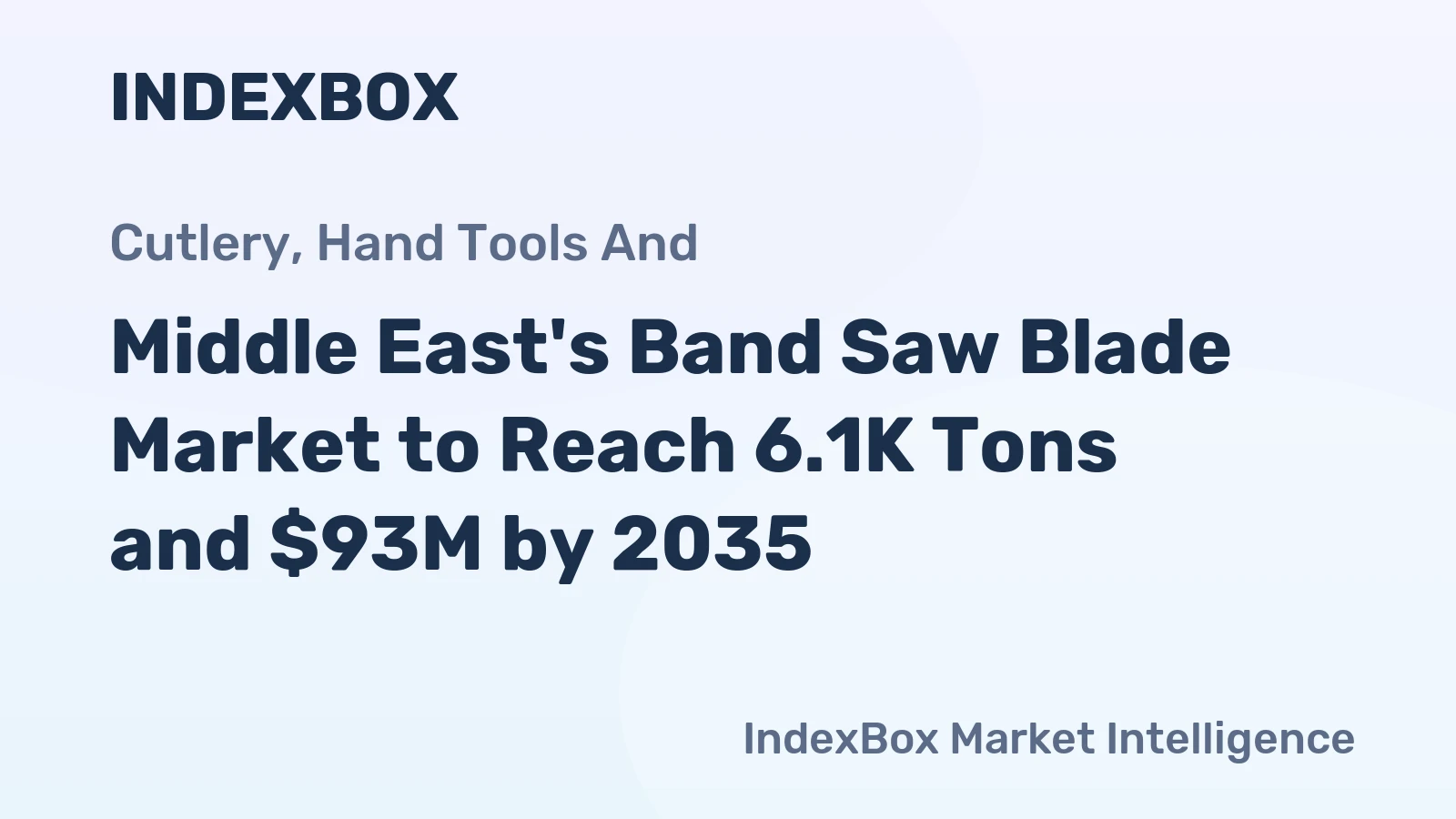 Middle East's Band Saw Blade Market to Reach 6.1K Tons and $93M by 2035