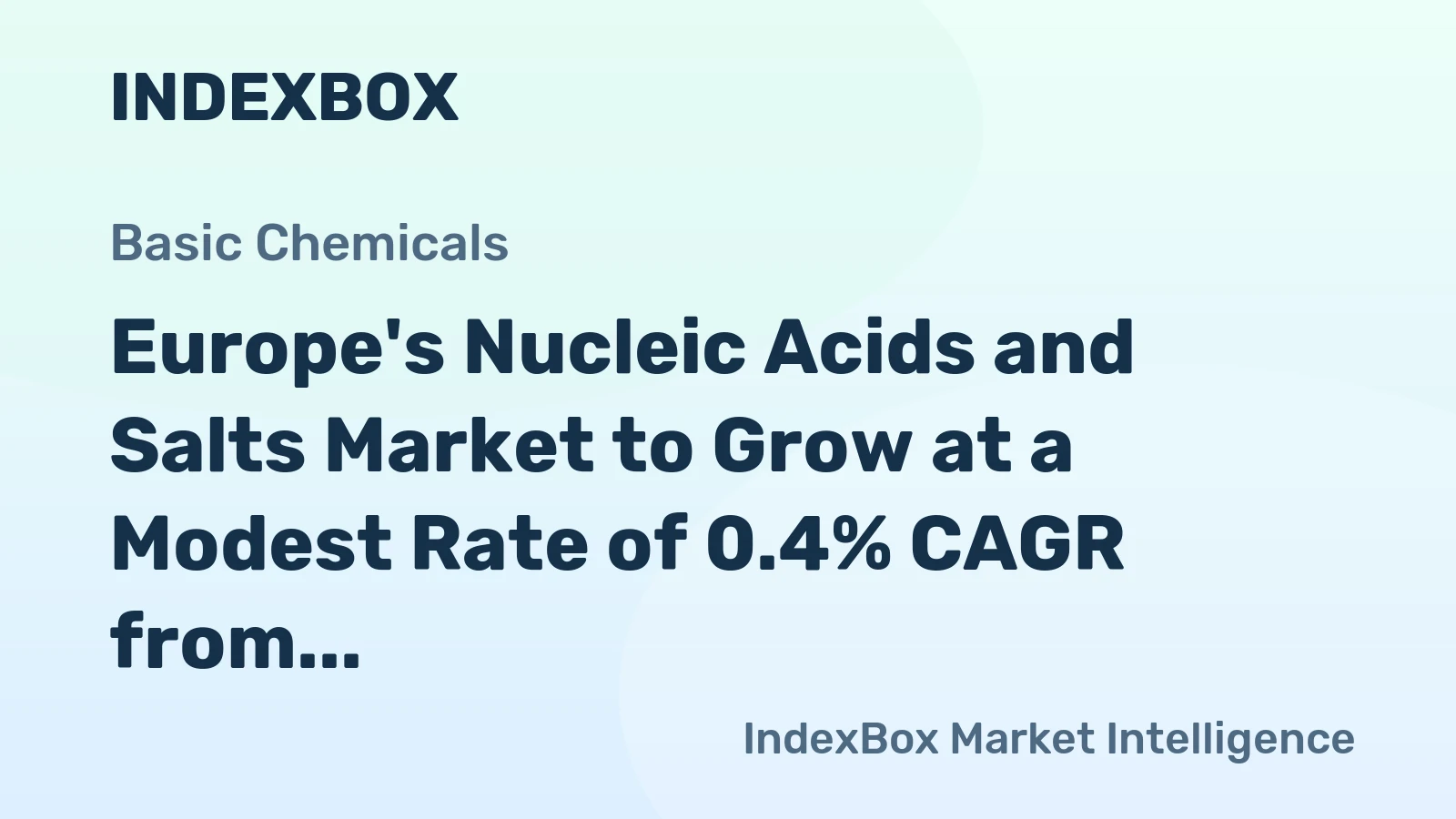 Europe's Nucleic Acids and Salts Market to Grow at a Modest Rate of 0.4% CAGR from 2024 to 2035