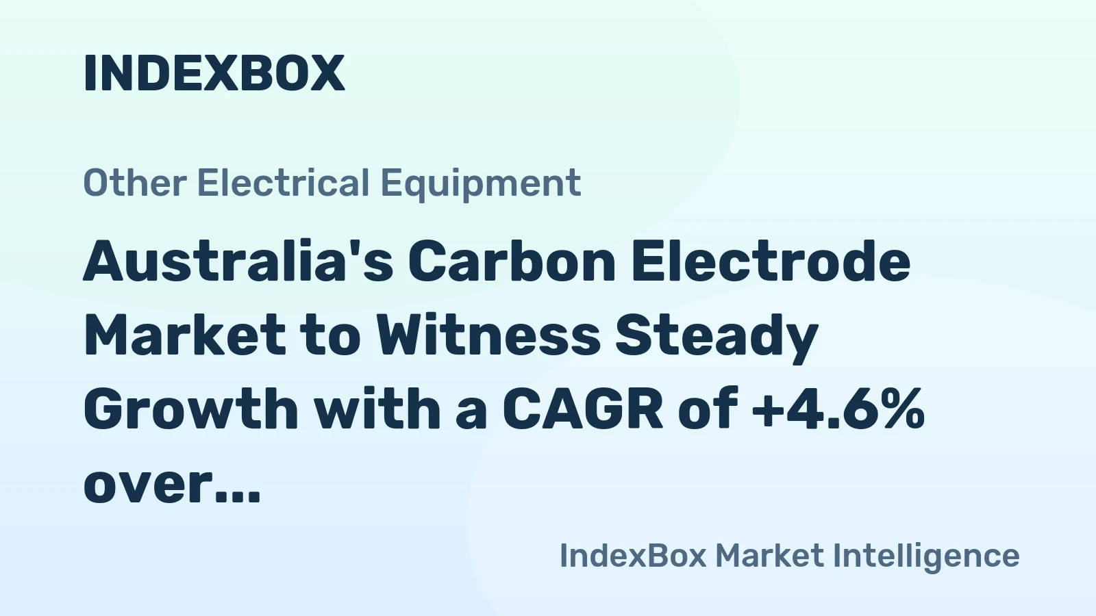 Australia's Carbon Electrode Market to Witness Steady Growth with a CAGR of +4.6% over the Next Decade