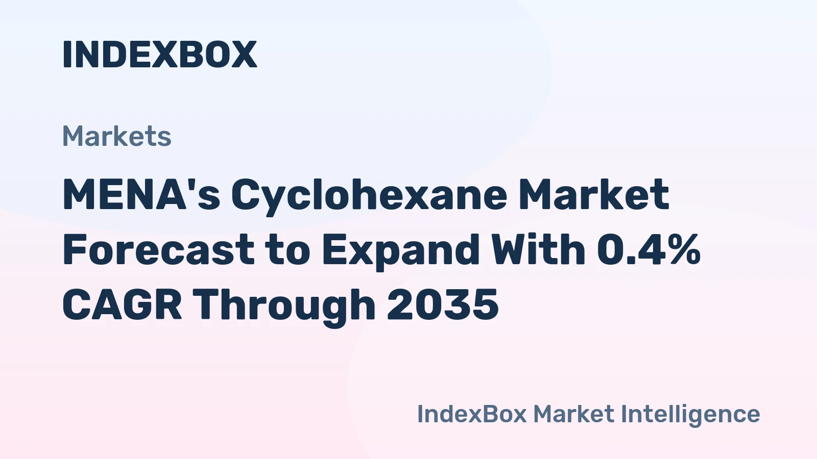 MENA's Cyclohexane Market Forecast to Expand With 0.4% CAGR Through 2035