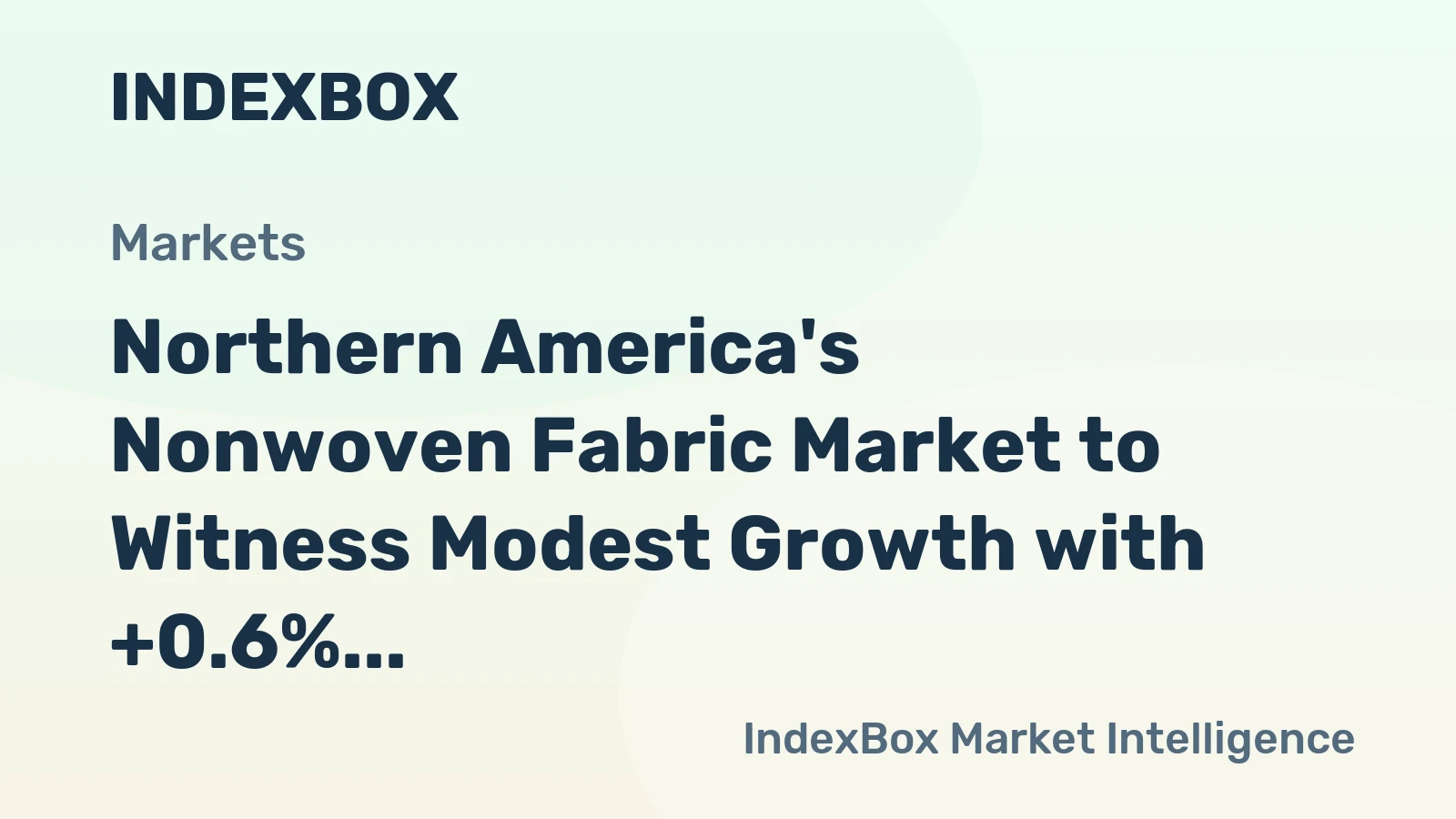 Northern America's Nonwoven Fabric Market to Witness Modest Growth with +0.6% CAGR from 2024-2035