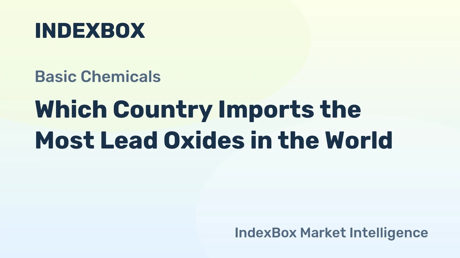 Which Country Imports the Most Lead Oxides in the World?
