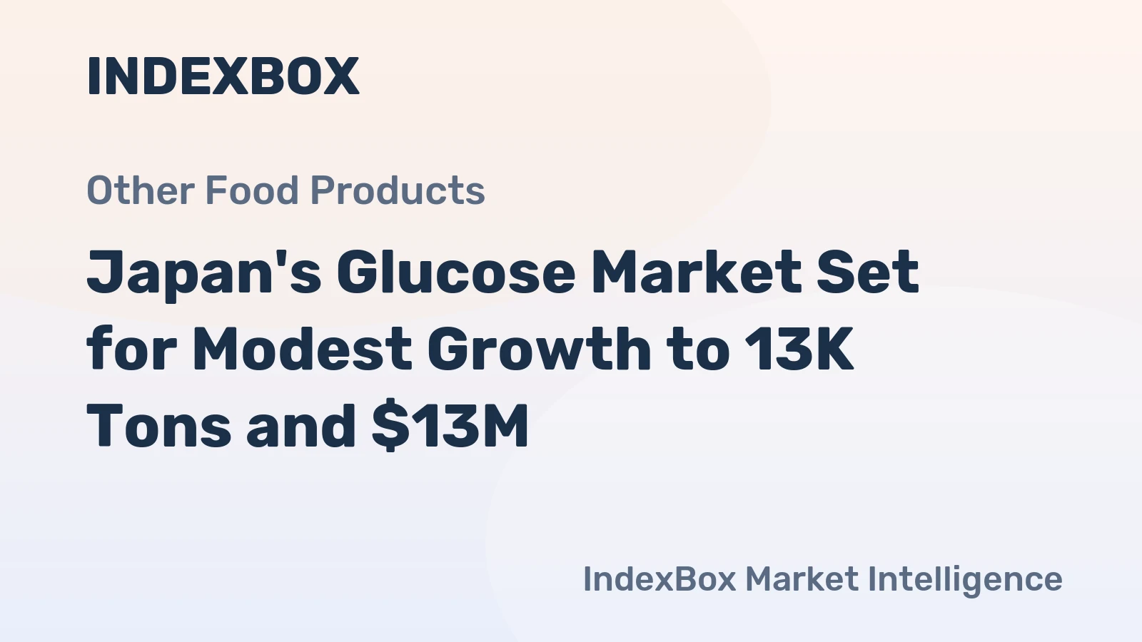 Japan's Glucose Market Set for Modest Growth to 13K Tons and $13M
