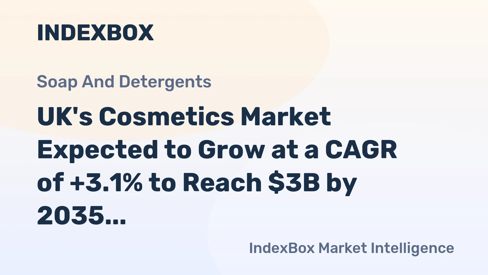 UK's Cosmetics Market Expected to Grow at a CAGR of +3.1% to Reach $3B by 2035