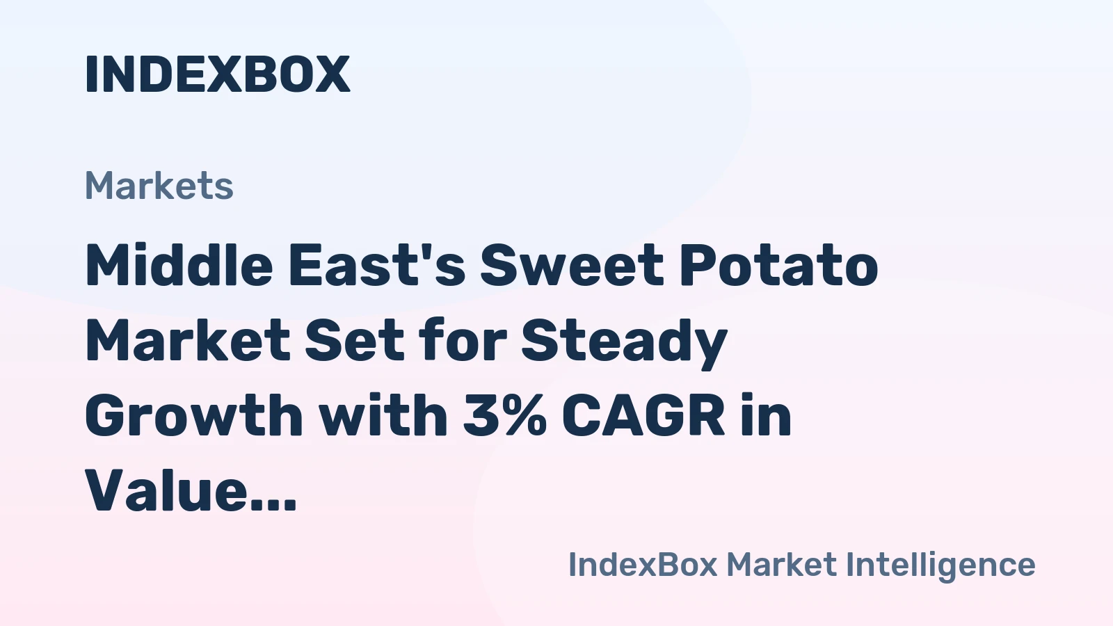 Middle East's Sweet Potato Market Set for Steady Growth with 3% CAGR in Value