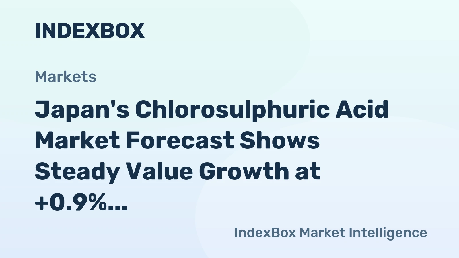 Japan's Chlorosulphuric Acid Market Forecast Shows Steady Value Growth at +0.9% CAGR Through 2035