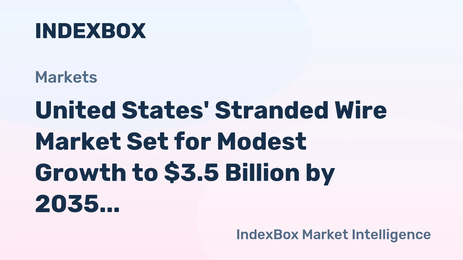 United States' Stranded Wire Market Set for Modest Growth to $3.5 Billion by 2035