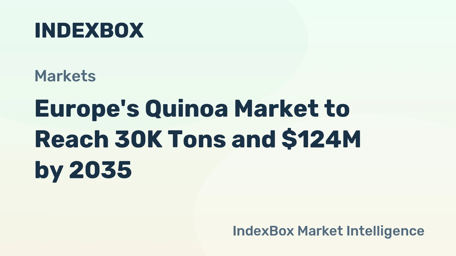 Europe's Quinoa Market to Reach 30K Tons and $124M by 2035