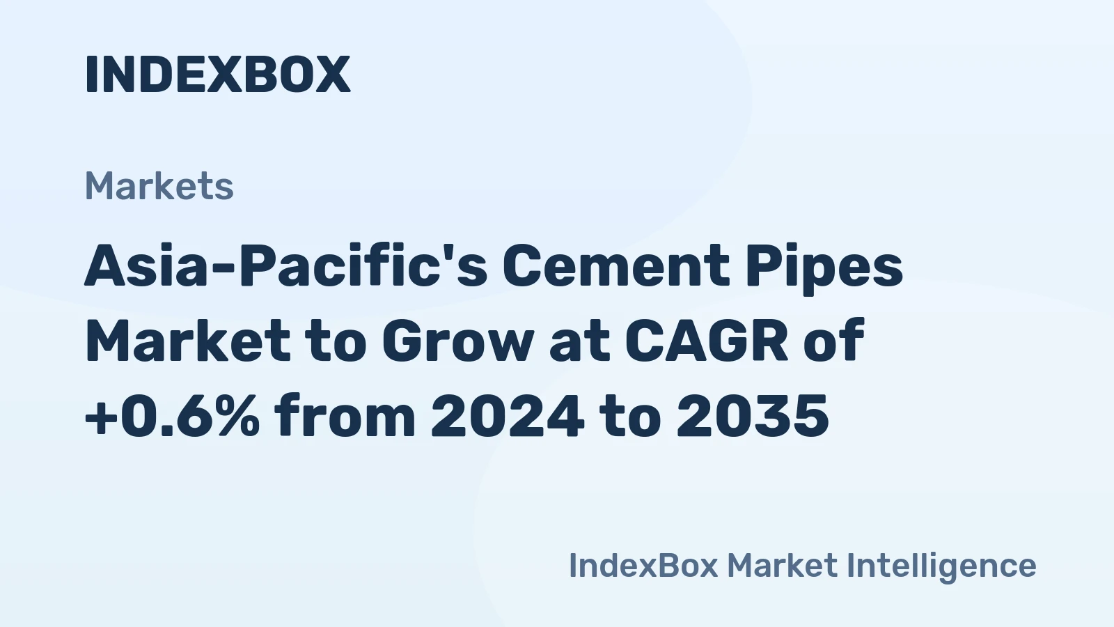 Asia-Pacific's Cement Pipes Market to Grow at CAGR of +0.6% from 2024 to 2035
