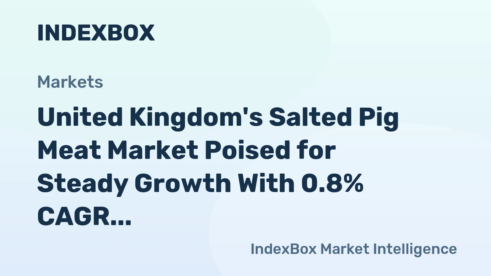 United Kingdom's Salted Pig Meat Market Poised for Steady Growth With 0.8% CAGR