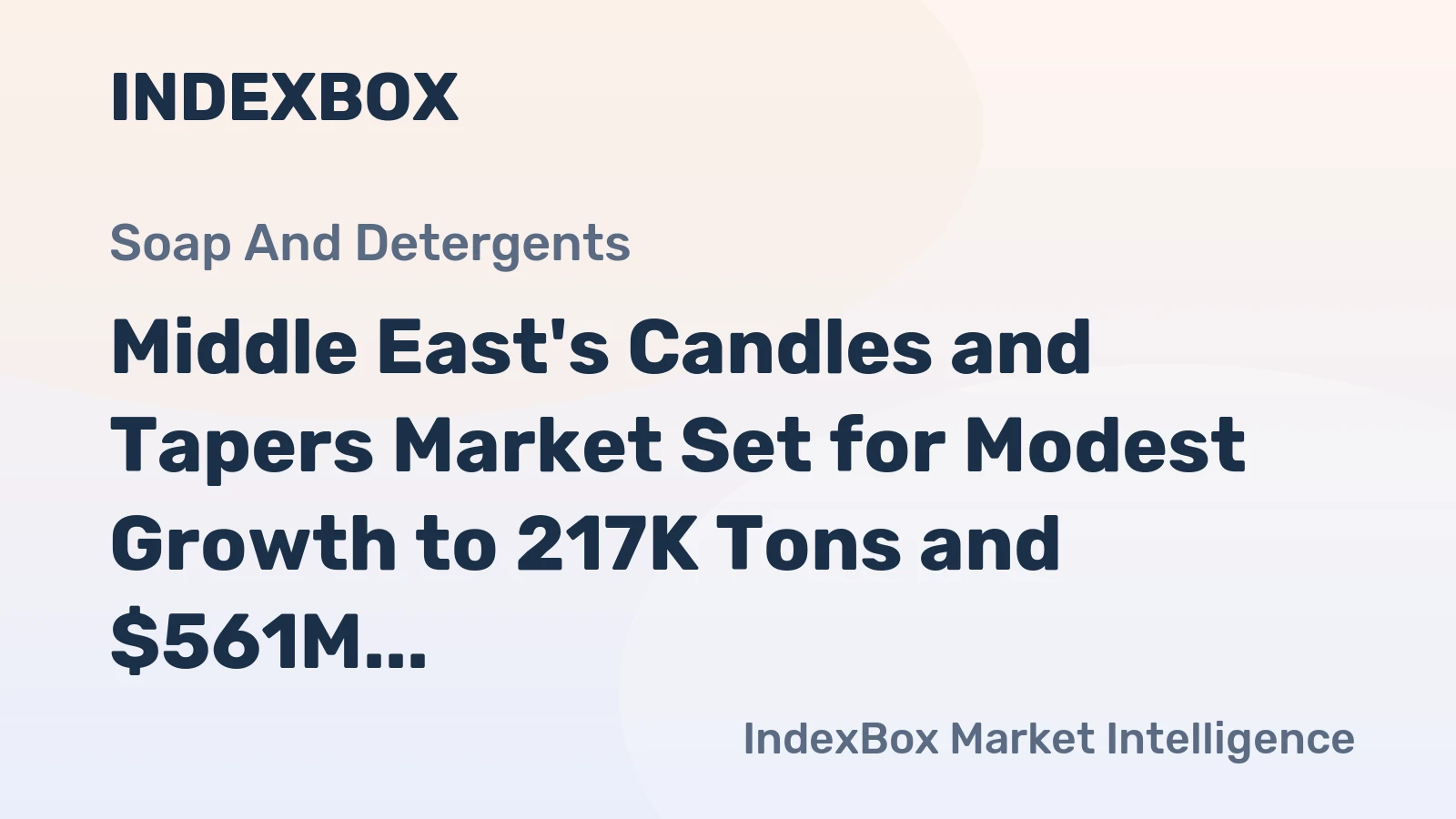 Middle East's Candles and Tapers Market Set for Modest Growth to 217K Tons and $561M