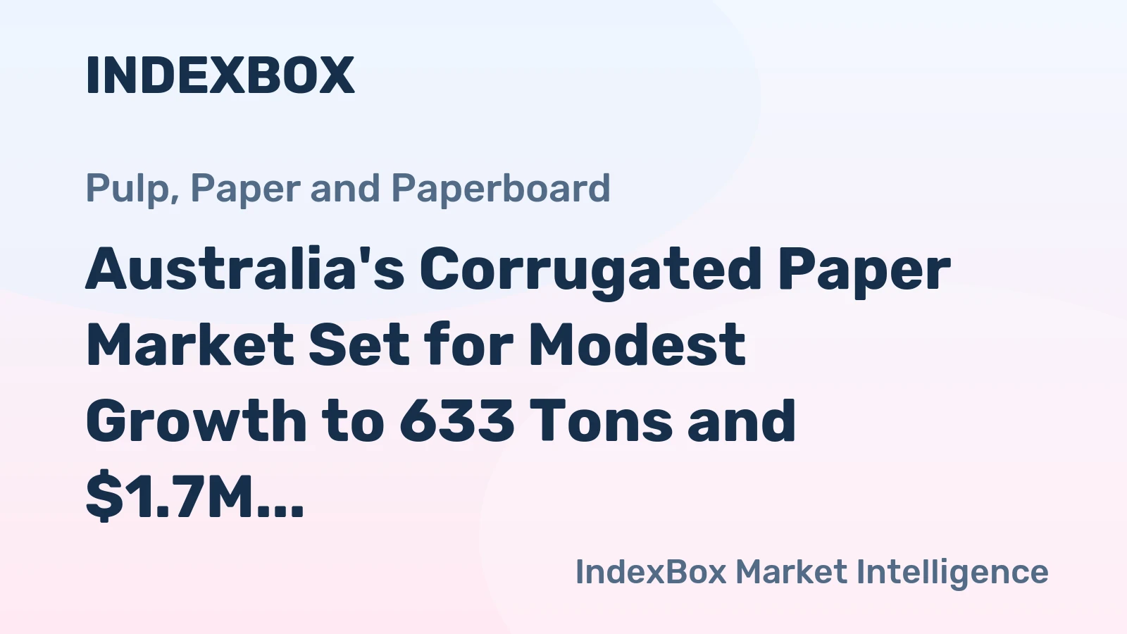 Australia's Corrugated Paper Market Set for Modest Growth to 633 Tons and $1.7M by 2035