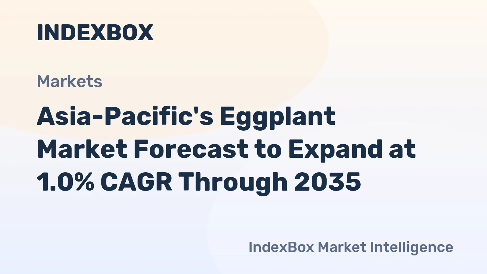 Asia-Pacific's Eggplant Market Forecast to Expand at 1.0% CAGR Through 2035