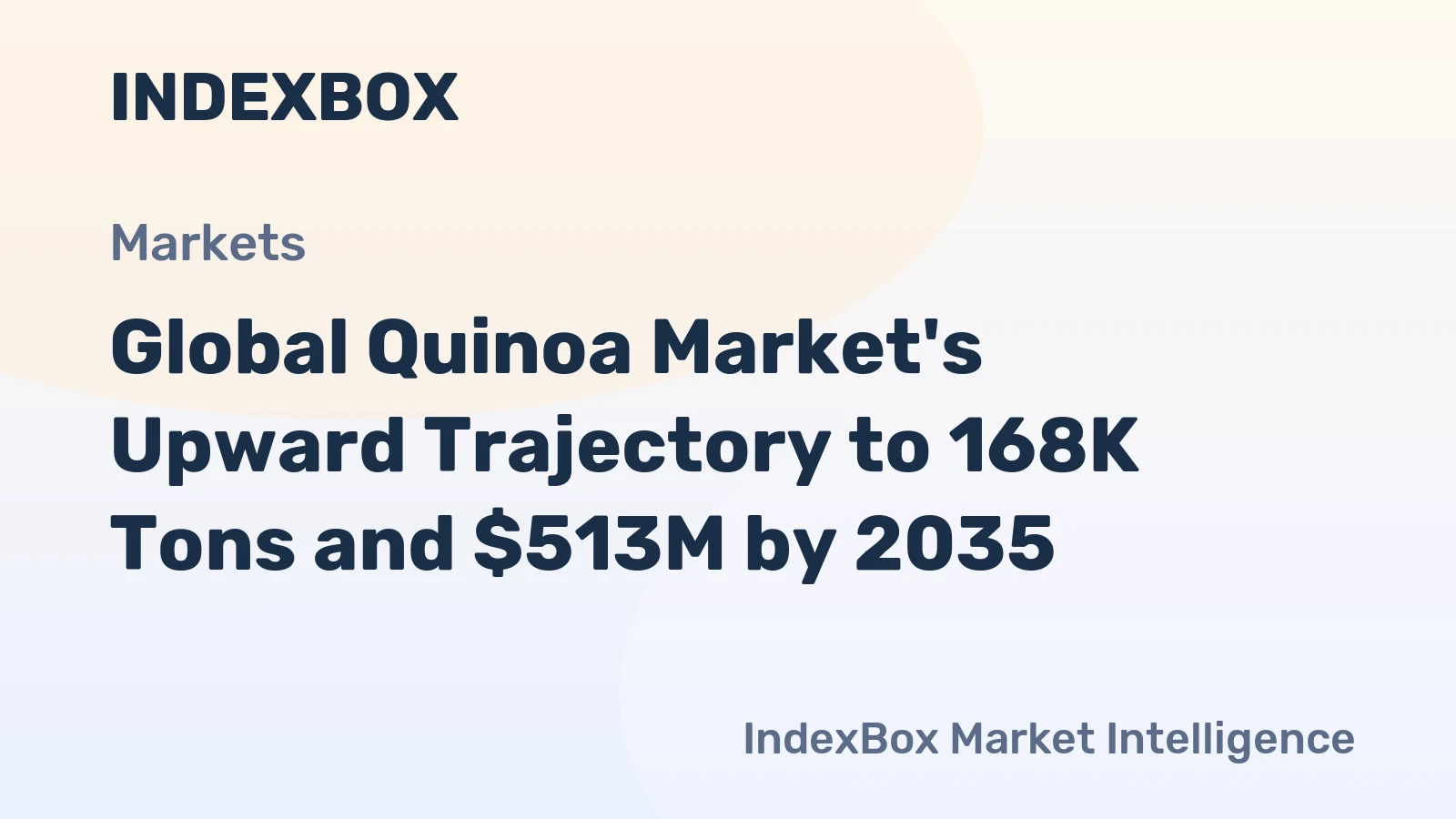 Global Quinoa Market's Upward Trajectory to 168K Tons and $513M by 2035