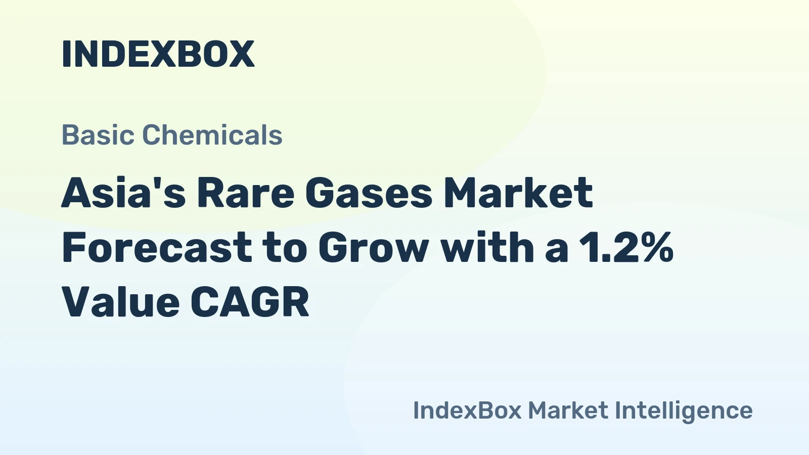 Asia's Rare Gases Market Forecast to Grow with a 1.2% Value CAGR