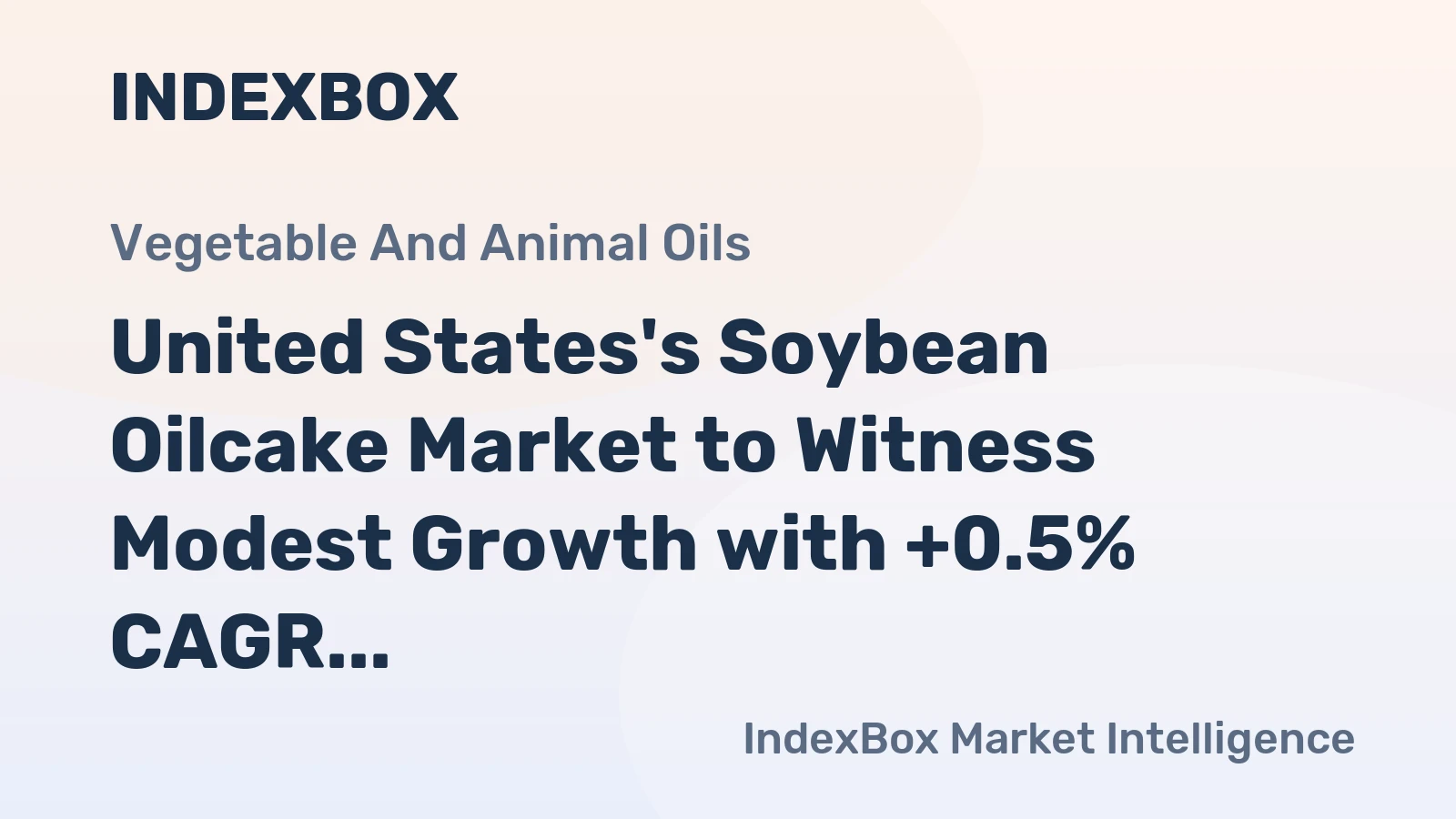 United States's Soybean Oilcake Market to Witness Modest Growth with +0.5% CAGR through 2035