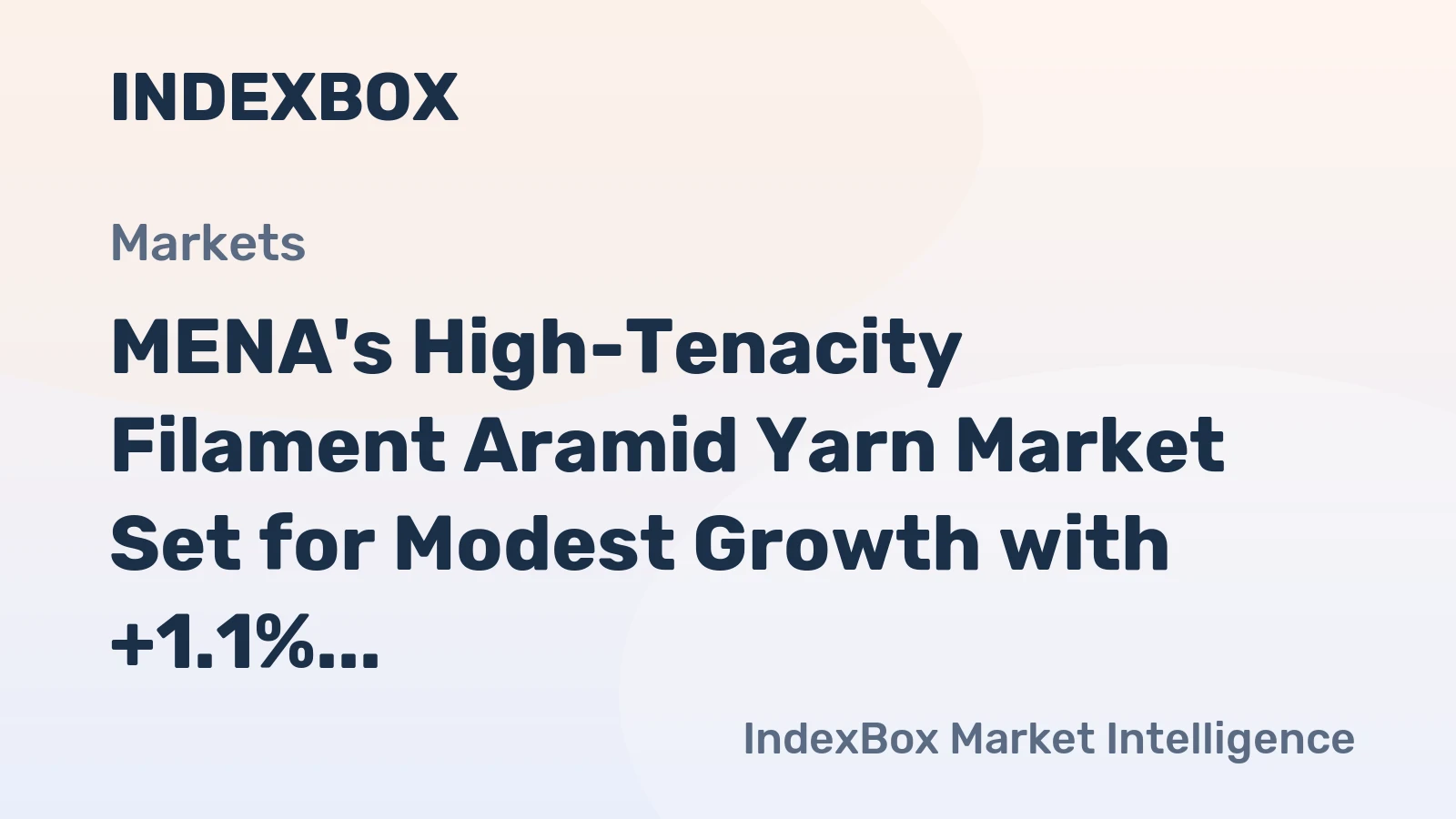 MENA's High-Tenacity Filament Aramid Yarn Market Set for Modest Growth with +1.1% CAGR Through 2035