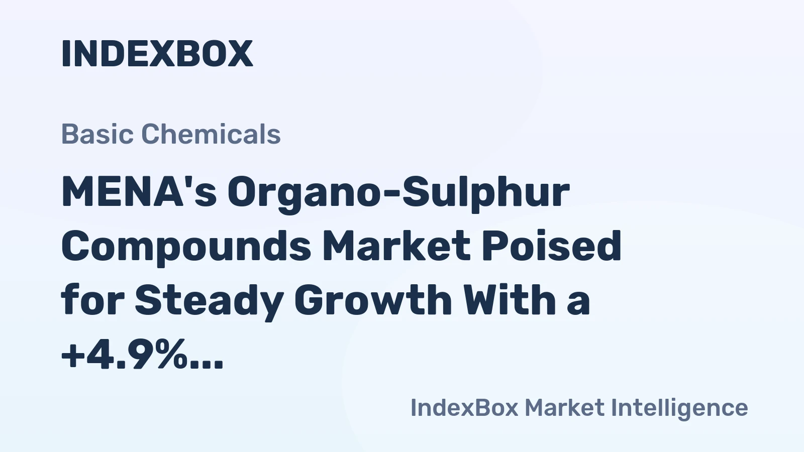 MENA's Organo-Sulphur Compounds Market Poised for Steady Growth With a +4.9% CAGR in Value Through 2035
