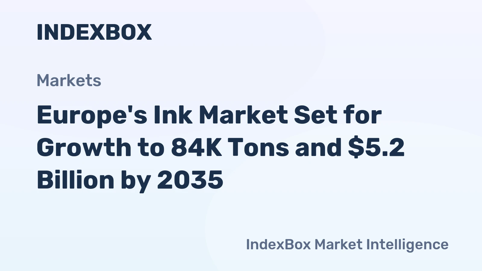 Europe's Ink Market Set for Growth to 84K Tons and $5.2 Billion by 2035