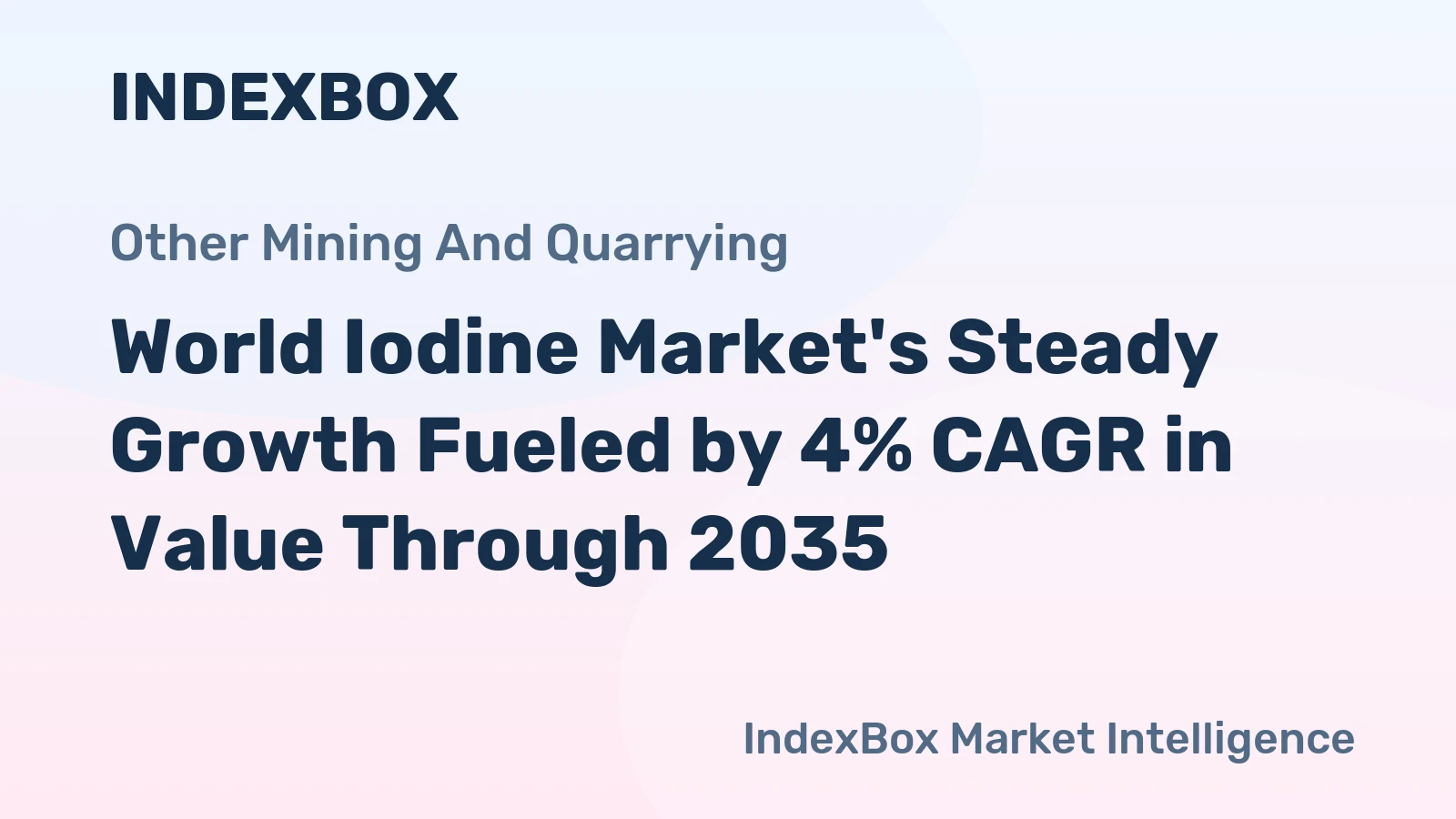 World Iodine Market's Steady Growth Fueled by 4% CAGR in Value Through 2035