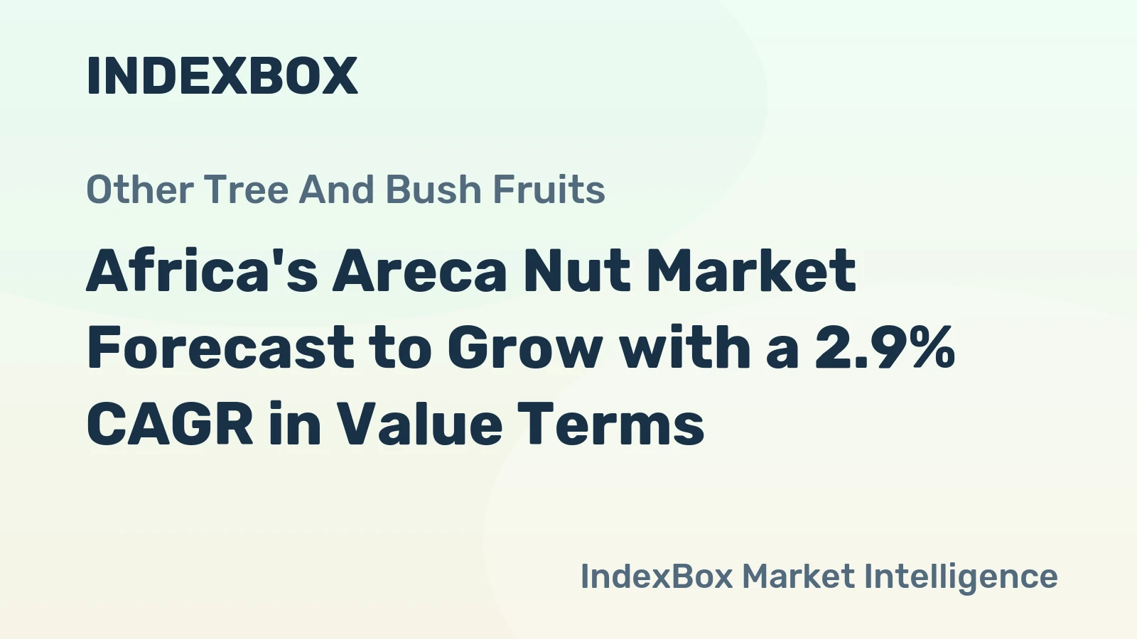 Africa's Areca Nut Market Forecast to Grow with a 2.9% CAGR in Value Terms