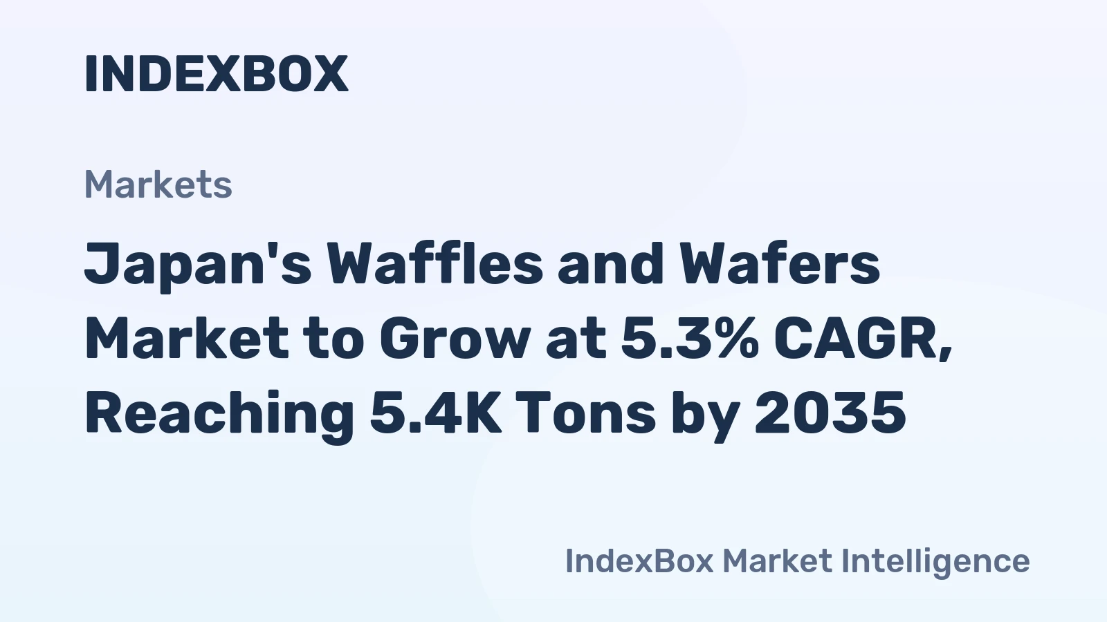 Japan's Waffles and Wafers Market to Grow at 5.3% CAGR, Reaching 5.4K Tons by 2035