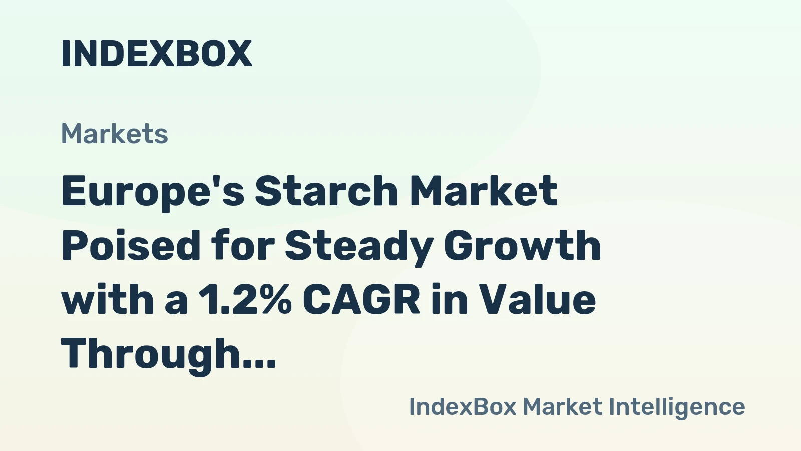 Europe's Starch Market Poised for Steady Growth with a 1.2% CAGR in Value Through 2035
