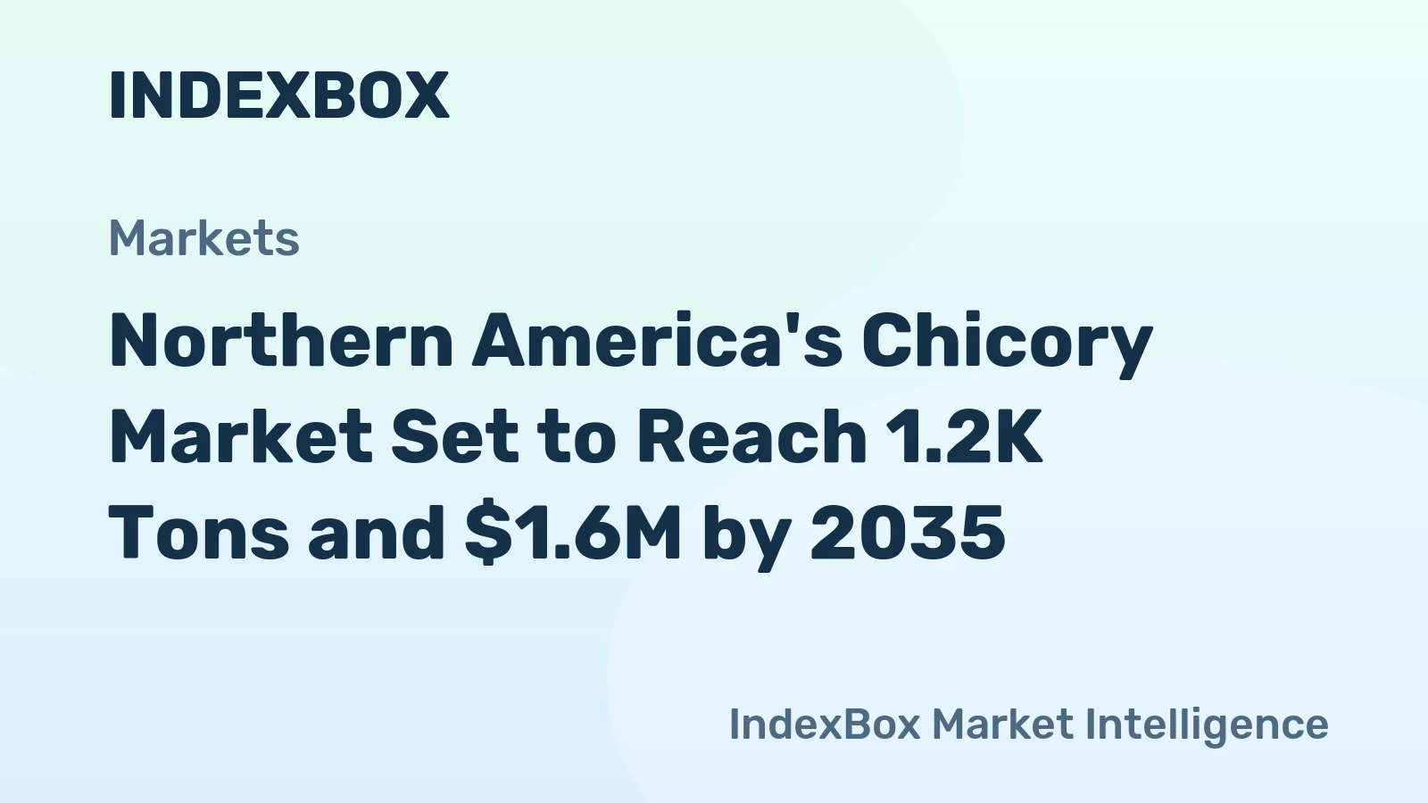 Northern America's Chicory Market Set to Reach 1.2K Tons and $1.6M by 2035