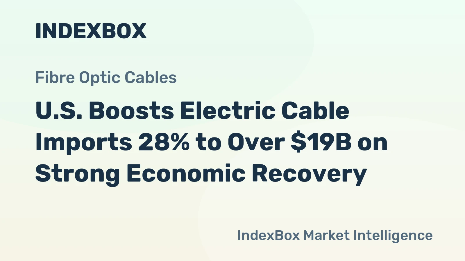 U.S. Boosts Electric Cable Imports 28% to Over $19B on Strong Economic Recovery