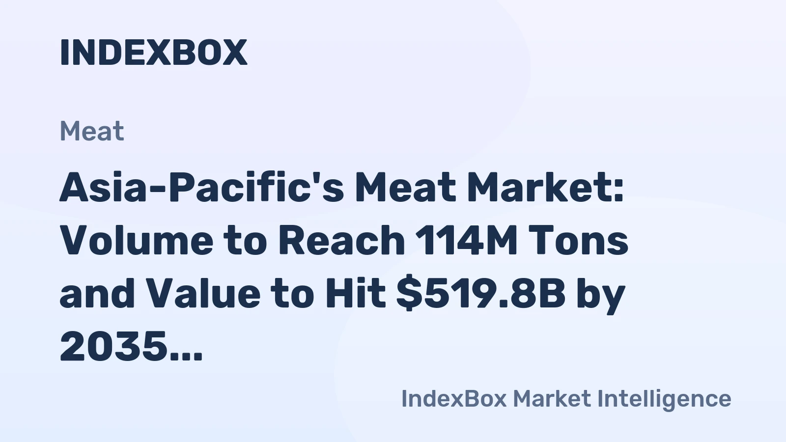 Asia-Pacific's Meat Market: Volume to Reach 114M Tons and Value to Hit $519.8B by 2035