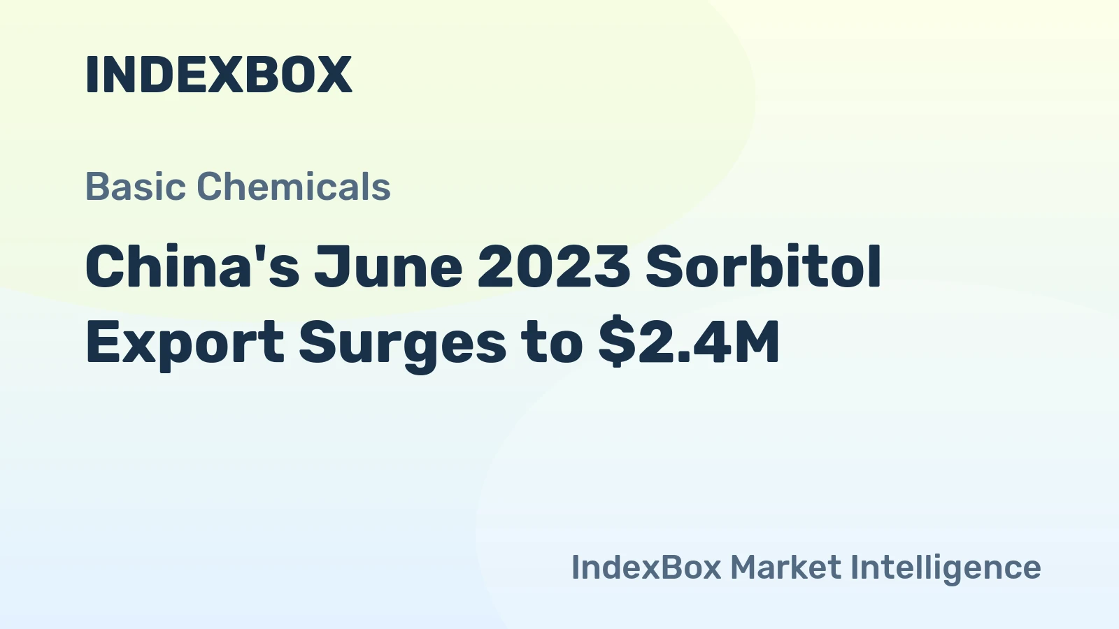 China's June 2023 Sorbitol Export Surges to $2.4M