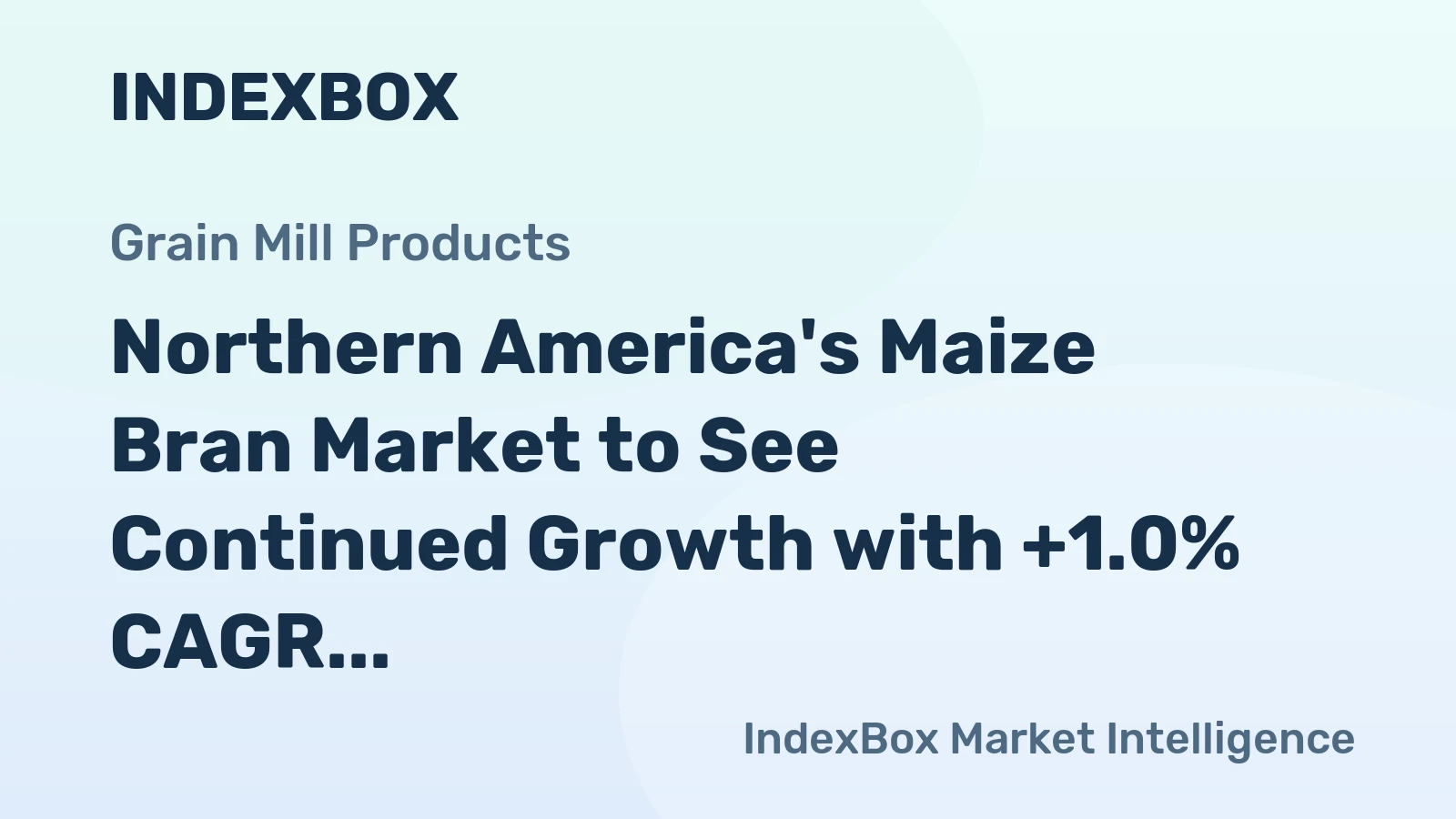 Northern America's Maize Bran Market to See Continued Growth with +1.0% CAGR in Consumption