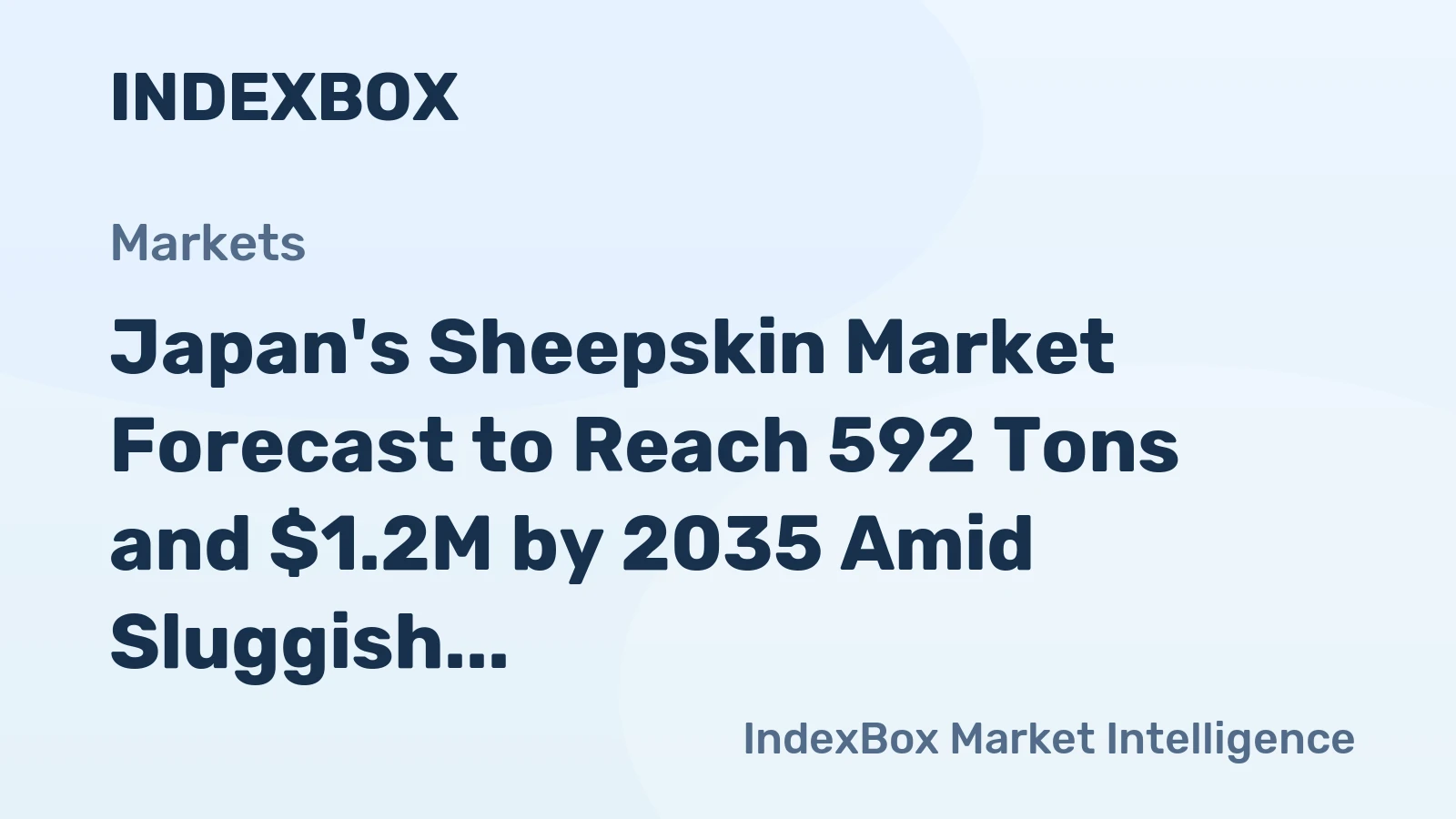 Japan's Sheepskin Market Forecast to Reach 592 Tons and $1.2M by 2035 Amid Sluggish Growth
