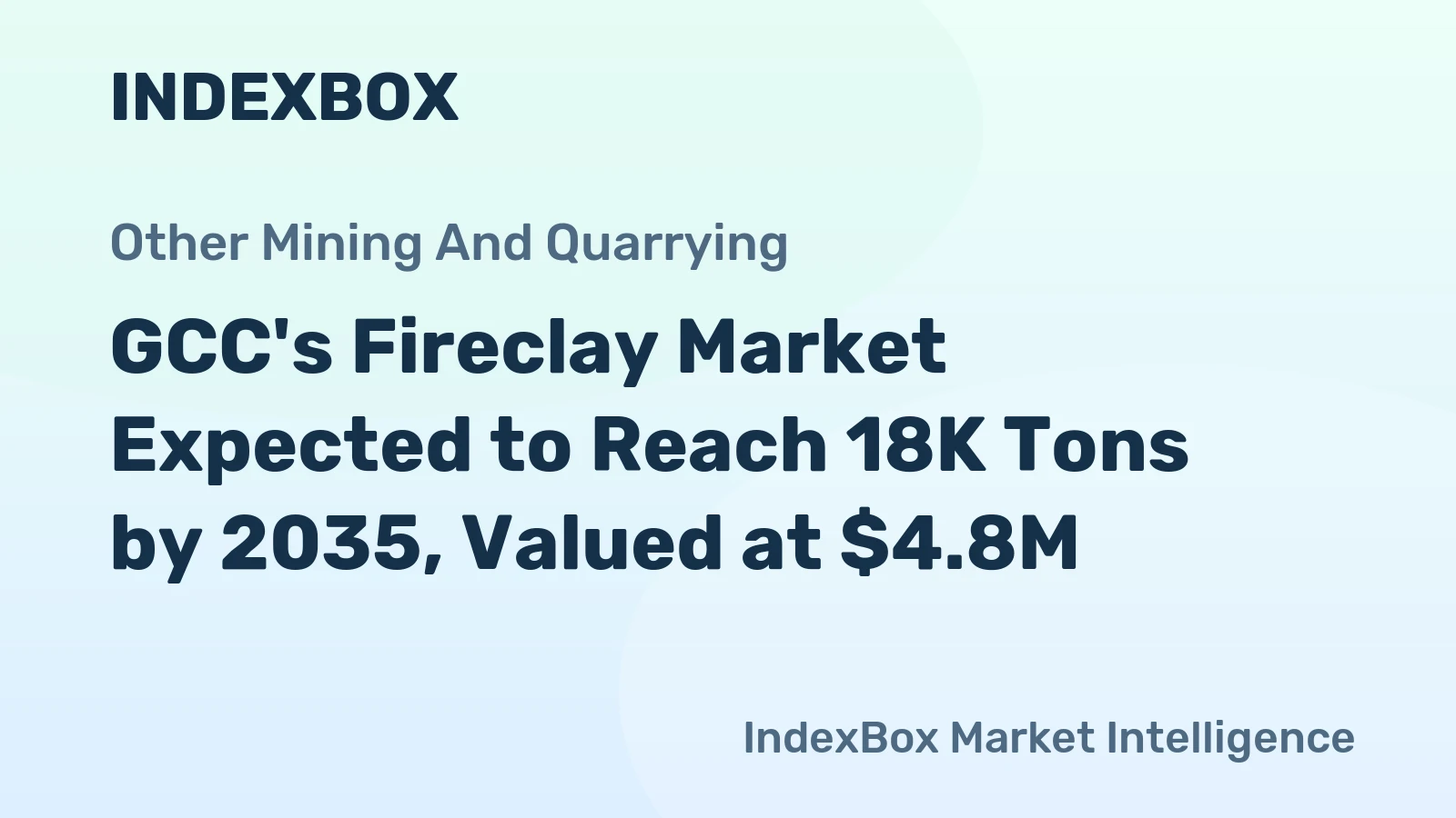 GCC's Fireclay Market Expected to Reach 18K Tons by 2035, Valued at $4.8M